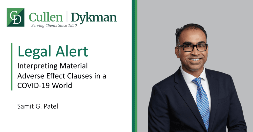 Interpreting Material Adverse Effect Clauses in a COVID-19 World ...