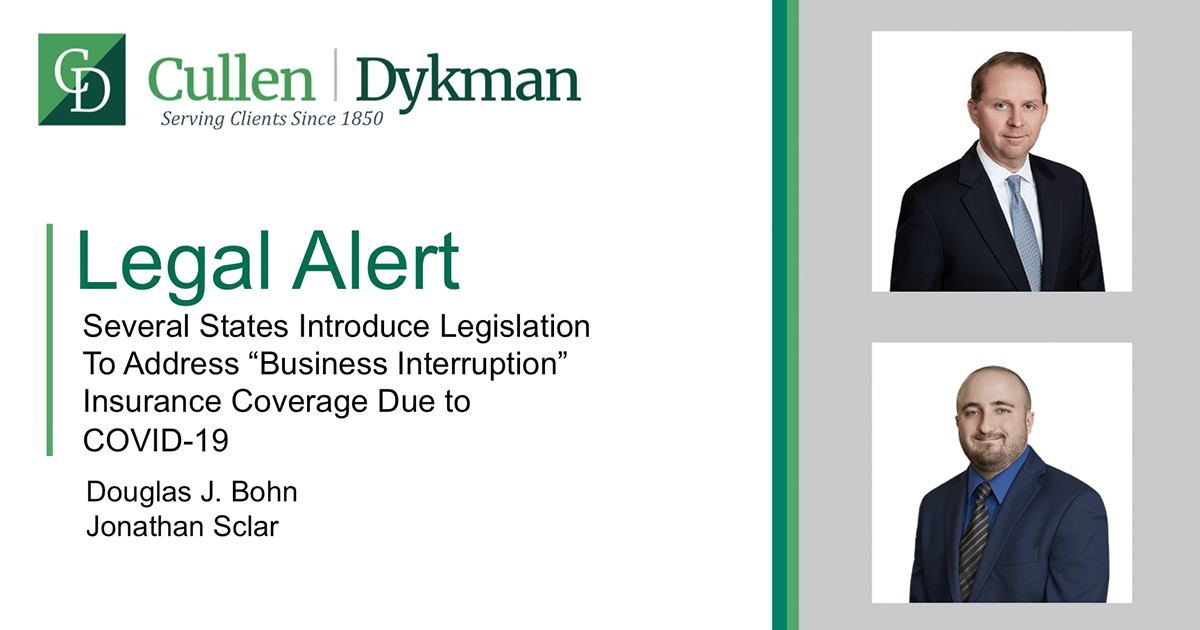 Several States Introduce Legislation To Address “Business Interruption ...