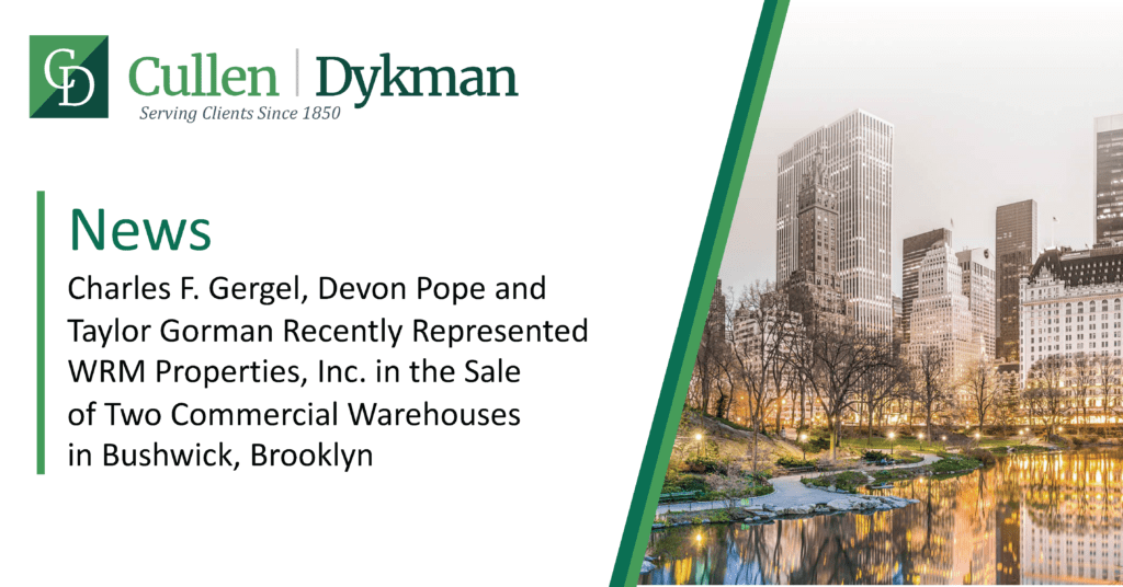 Associate Devon Pope and Taylor Gorman Recently Represented WRM ...