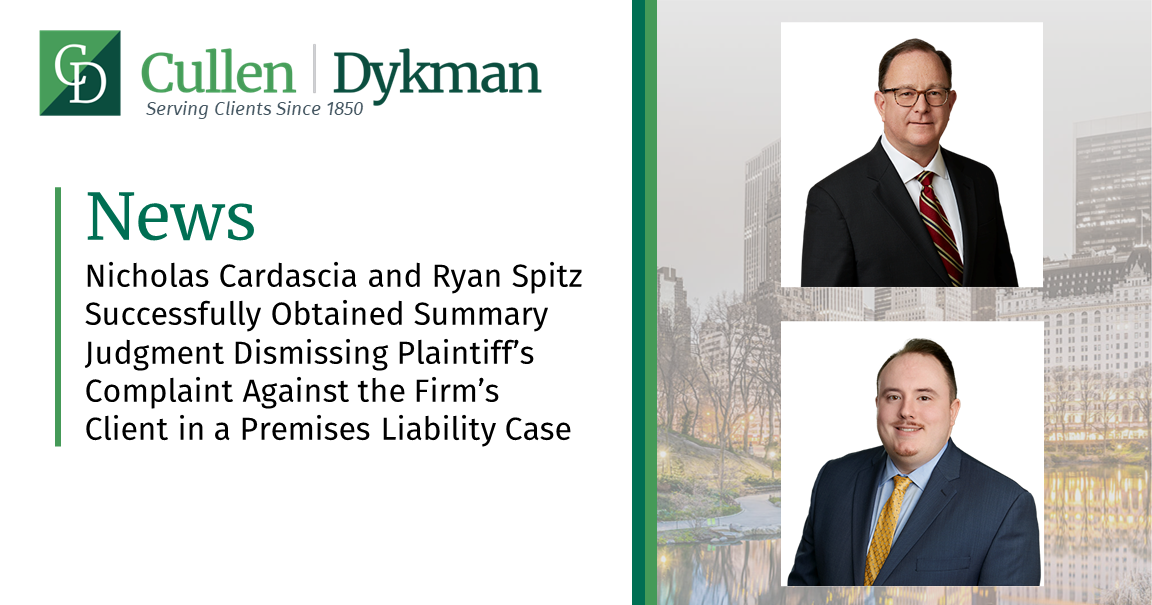 Nicholas Cardascia and Ryan Spitz Successfully Obtained Summary ...