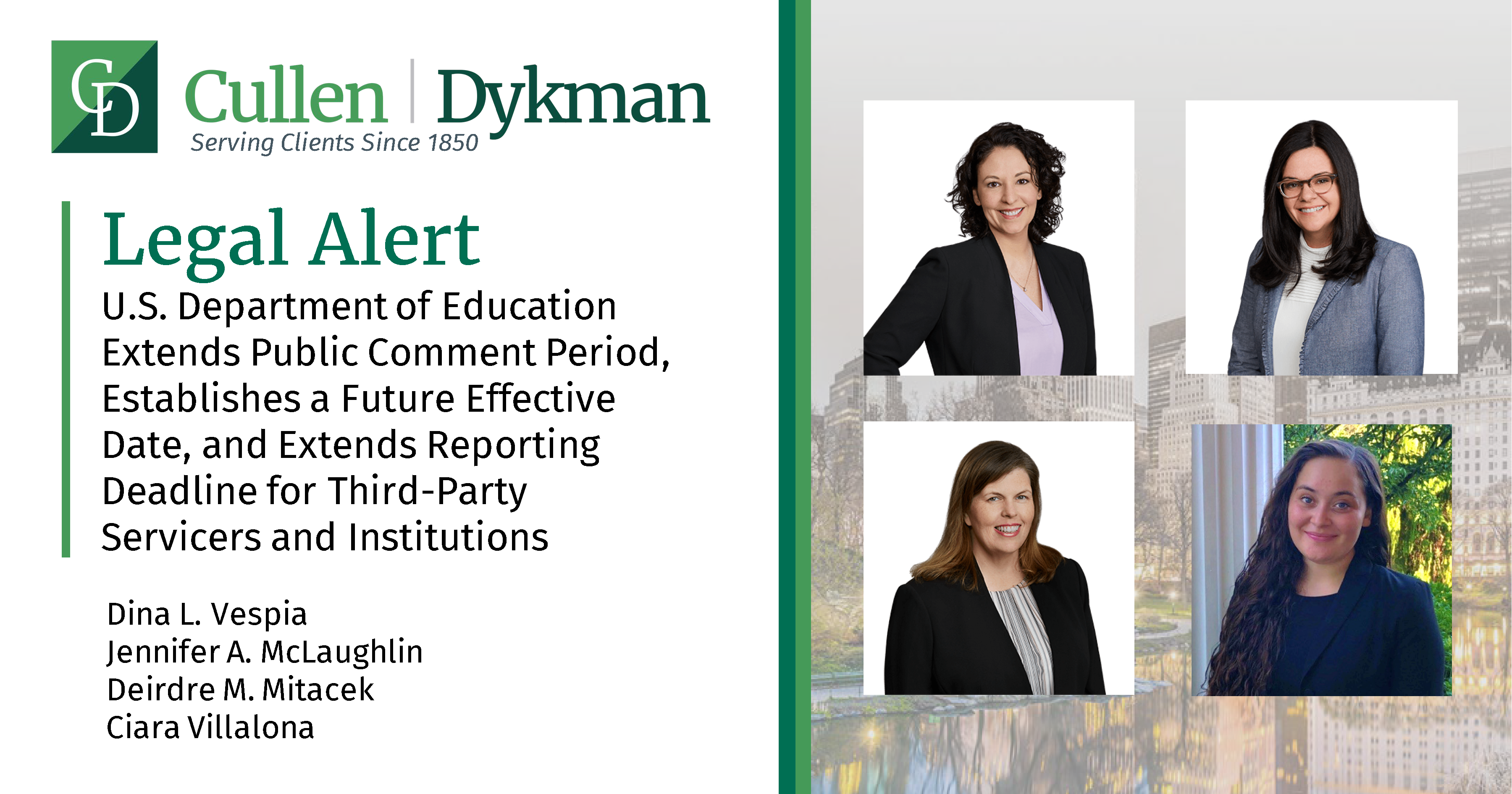 U.S. Department of Education Extends Public Comment Period, Establishes ...