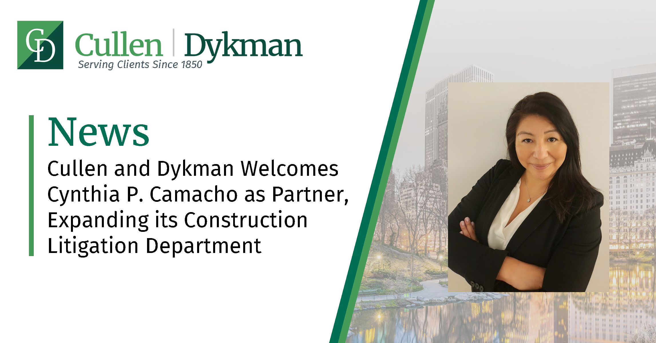 Cullen and Dykman Welcomes Cynthia P. Camacho as Partner, Expanding its ...