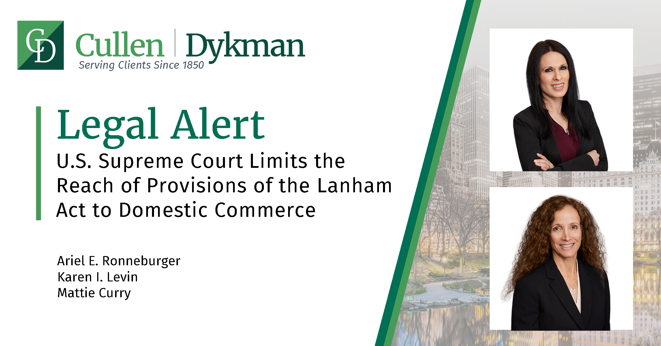 U.S. Supreme Court Limits the Reach of Provisions of the Lanham Act to Domestic Commerce ...