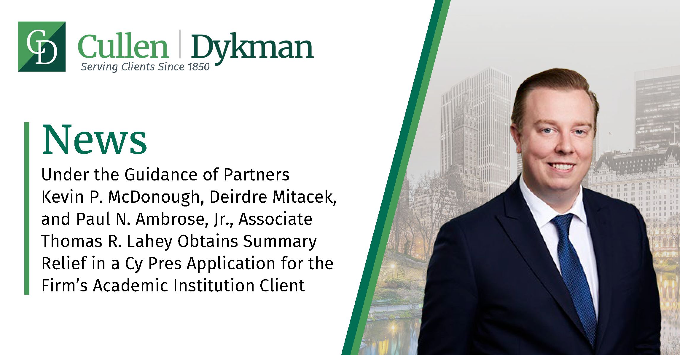 Partners Kevin P. McDonough, Deirdre Mitacek, and Paul N. Ambrose, Jr ...