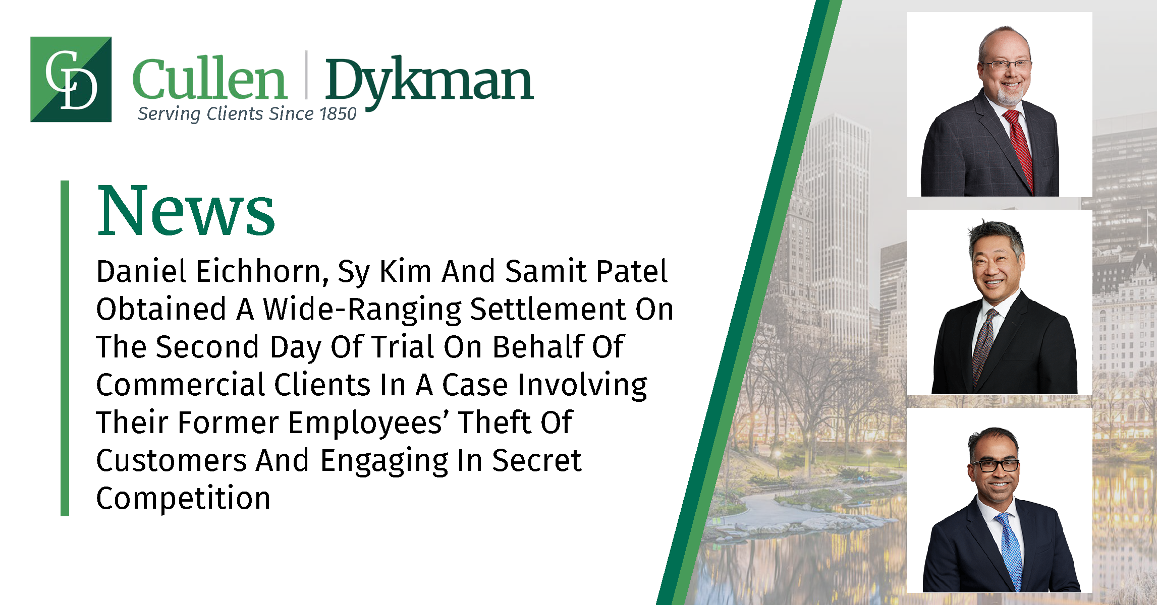 Daniel Eichhorn and Sy Kim Obtained A Wide-Ranging Settlement On The ...