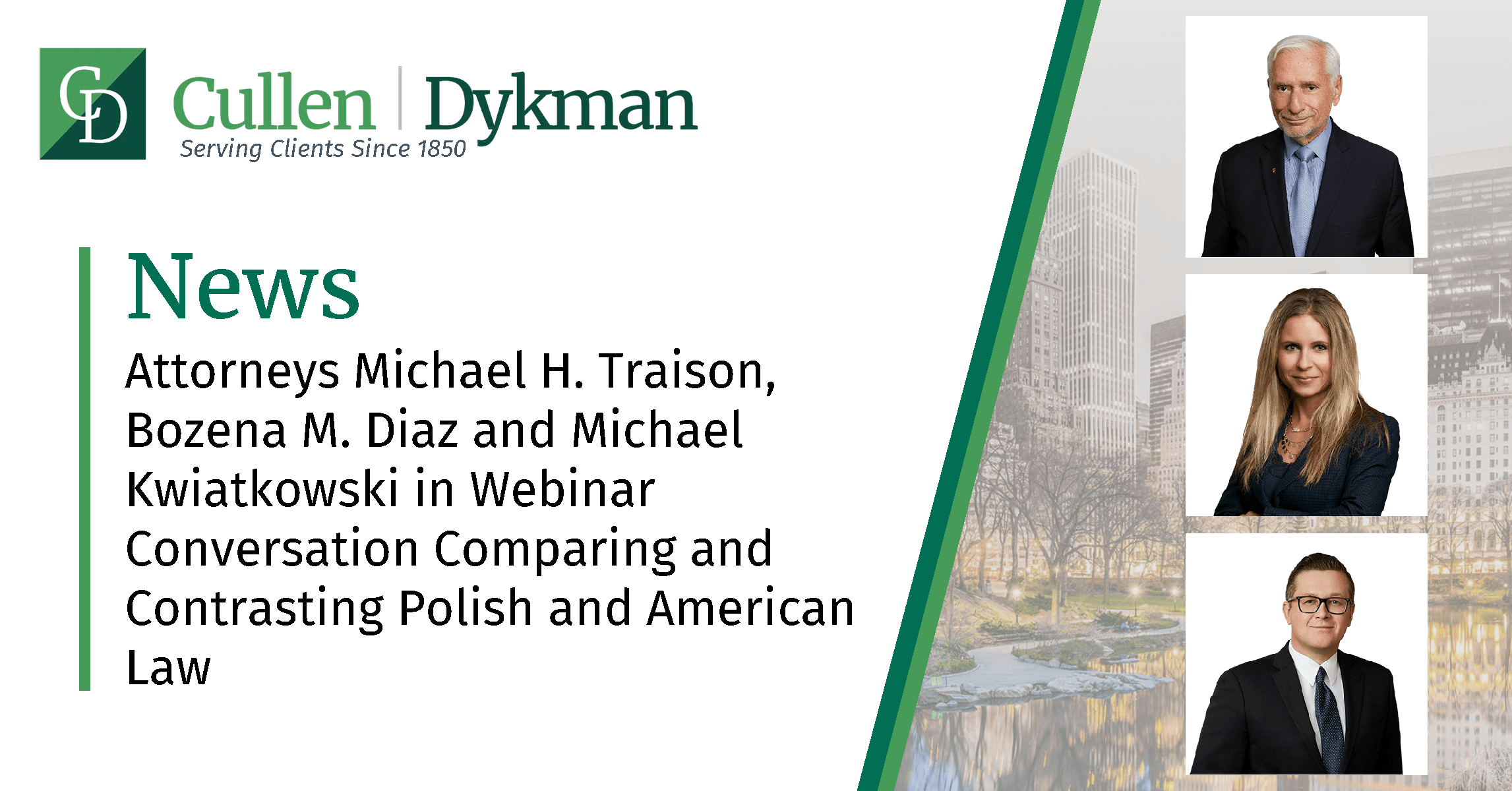 Attorneys Michael H. Traison in Webinar Conversation Comparing and ...