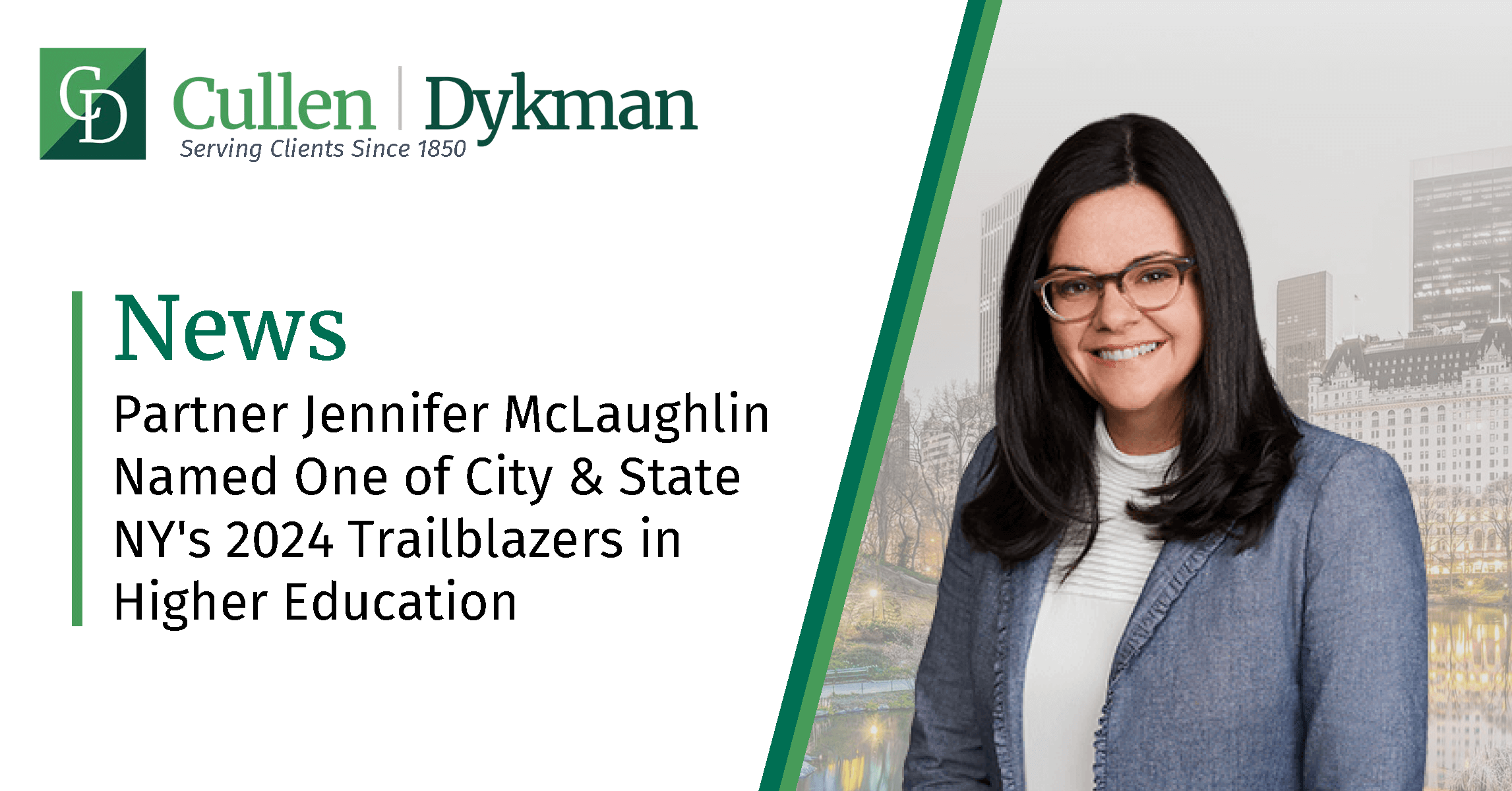 Partner Jennifer McLaughlin Named One of City & State NY's 2024 Trailblazers in Higher Education ...