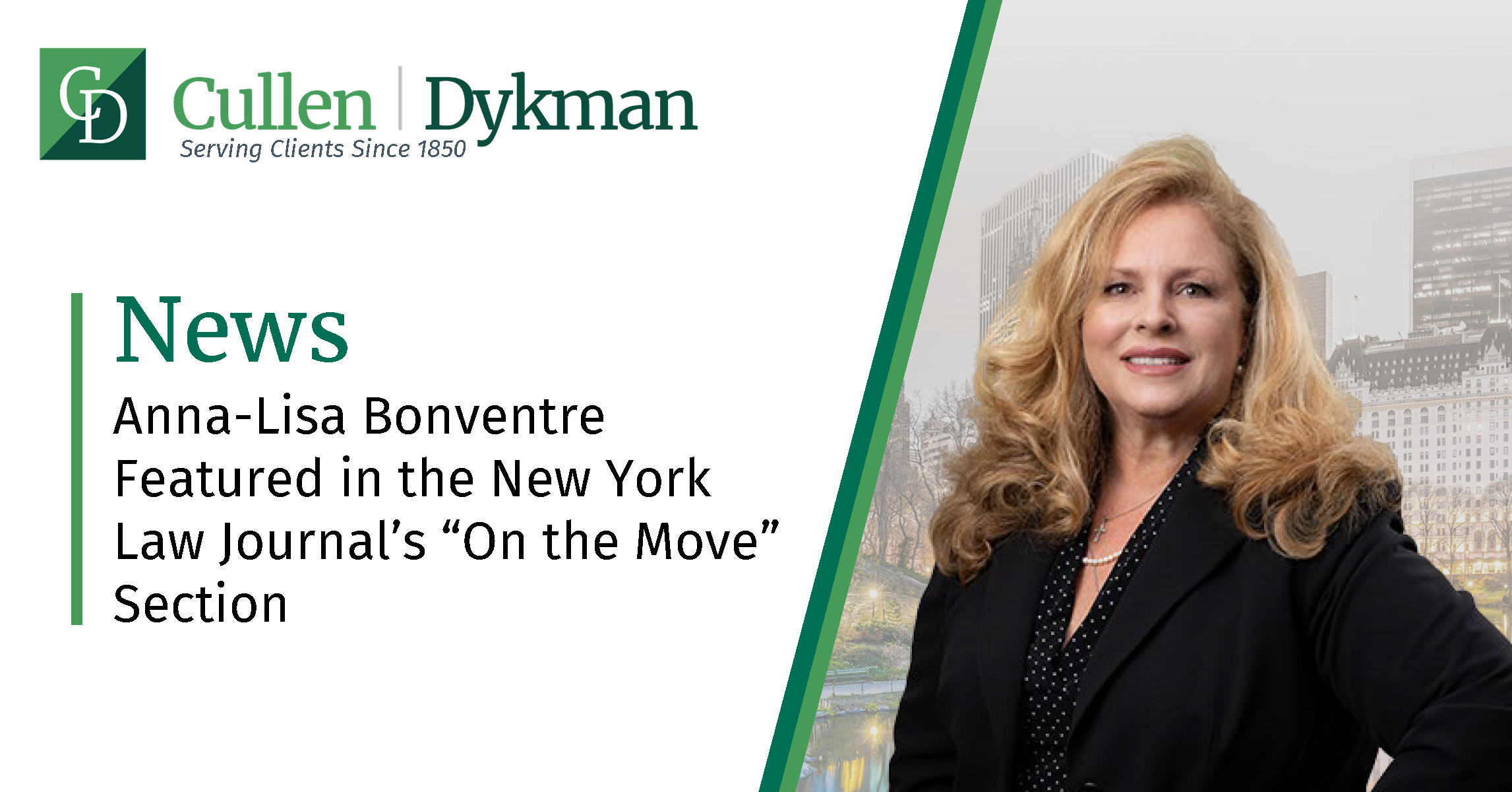 Anna-Lisa Bonventre Featured in the New York Law Journal’s “On the Move ...