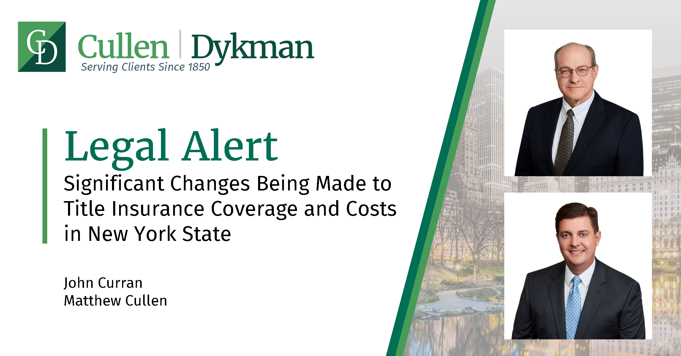 Significant Changes Being Made to Title Insurance Coverage and Costs in ...