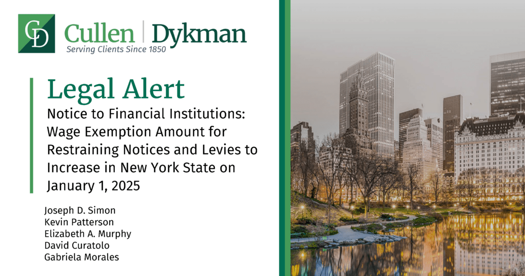 Notice to Financial Institutions: Wage Exemption Amount for Restraining ...