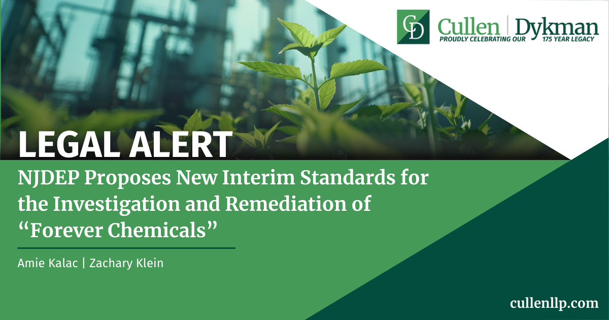 NJDEP Proposes New Interim Standards for the Investigation and ...