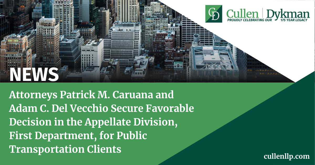 Attorneys Patrick M. Caruana and Adam C. Del Vecchio Secure Favorable ...